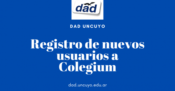 Registro de familiares para nuevos usuarios en Colegium 2026 - DAD ...